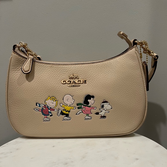 Coach | Bags | Coach X Peanuts Teri Shoulder Bag With Snoopy And ...